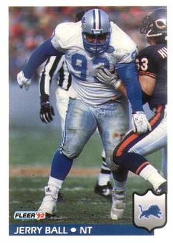 #109 Jerry Ball - Detroit Lions - 1992 Fleer Football | eBay