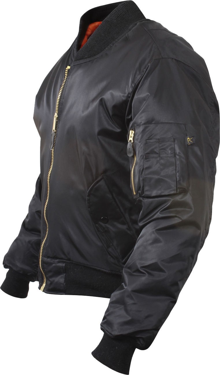 Rothco Black Concealed Carry Air Force MA-1 Reversible Bomber Coat ...