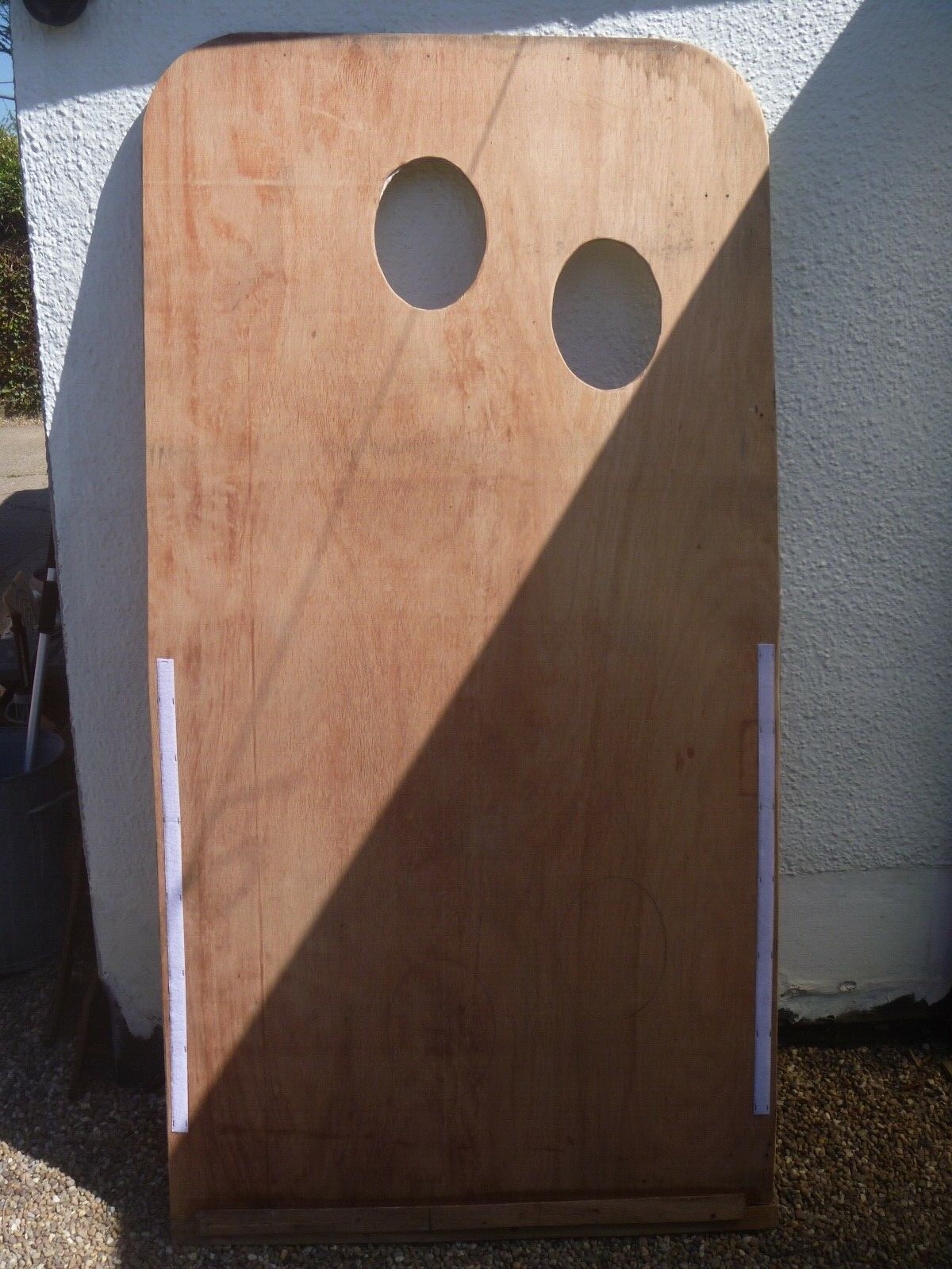 Seaside Couple Stand in Cardboard Cut Out Fixed To Plywood With Metal ...