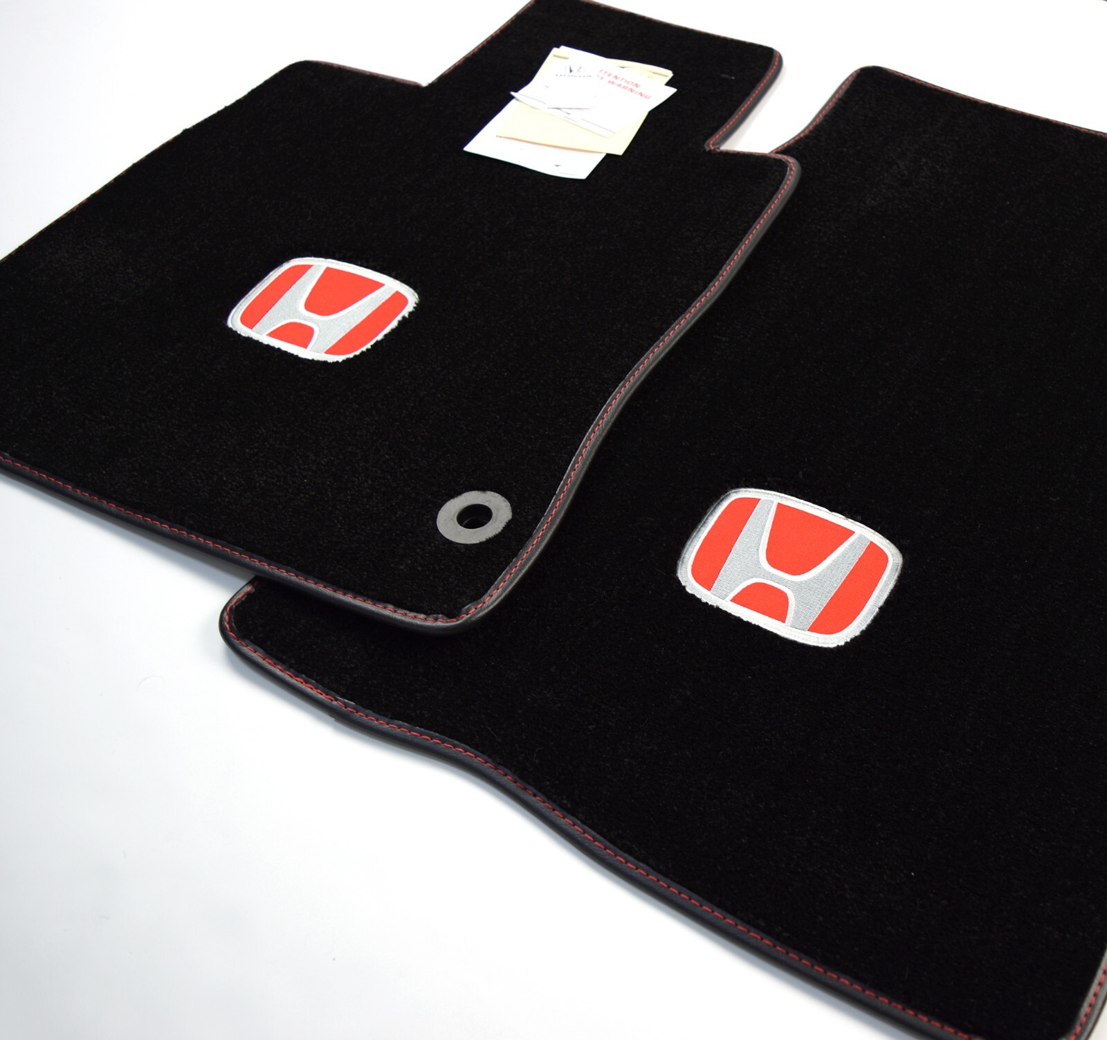 Honda Civic Coupe Floor Mats 2PC Black with Red Honda Logos Premium ...