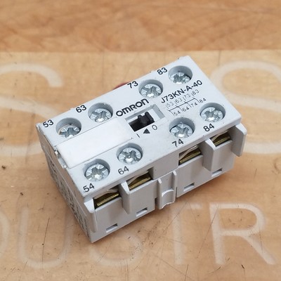 Omron J73KN-A-40 Auxiliary Contact Block, 600V, 10A, 4 Pole - USED | eBay