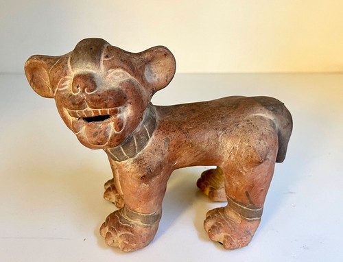 Vintage Pre-Columbian Reproduction Terra Cotta Foo Dog Statue Folk Art ...