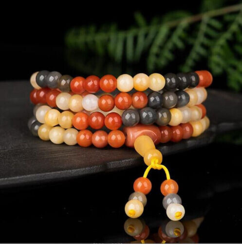 Certified Natural 6mm Grade A Multicolor Golden Silk Jade Round Beads ...