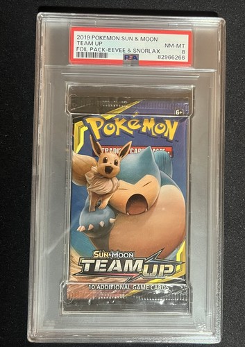 Snorlax & Eevee Sun & Moon Team Up Graded Pack PSA 8 | eBay