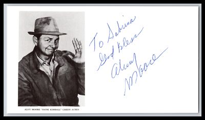 Alvy Moore - Actor - 3x6 Photo Card - Signed / Autographed (c) | eBay