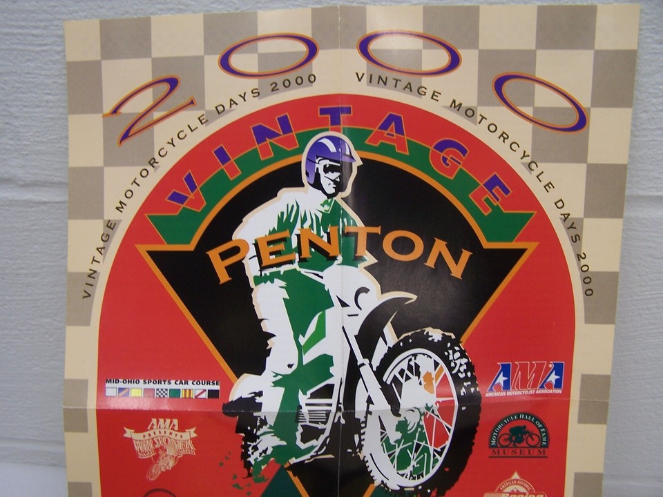 PENTON 2000 AMA VINTAGE MOTORCYCLE DAYS POSTER-PENTON WAS THE MARQUE OF ...