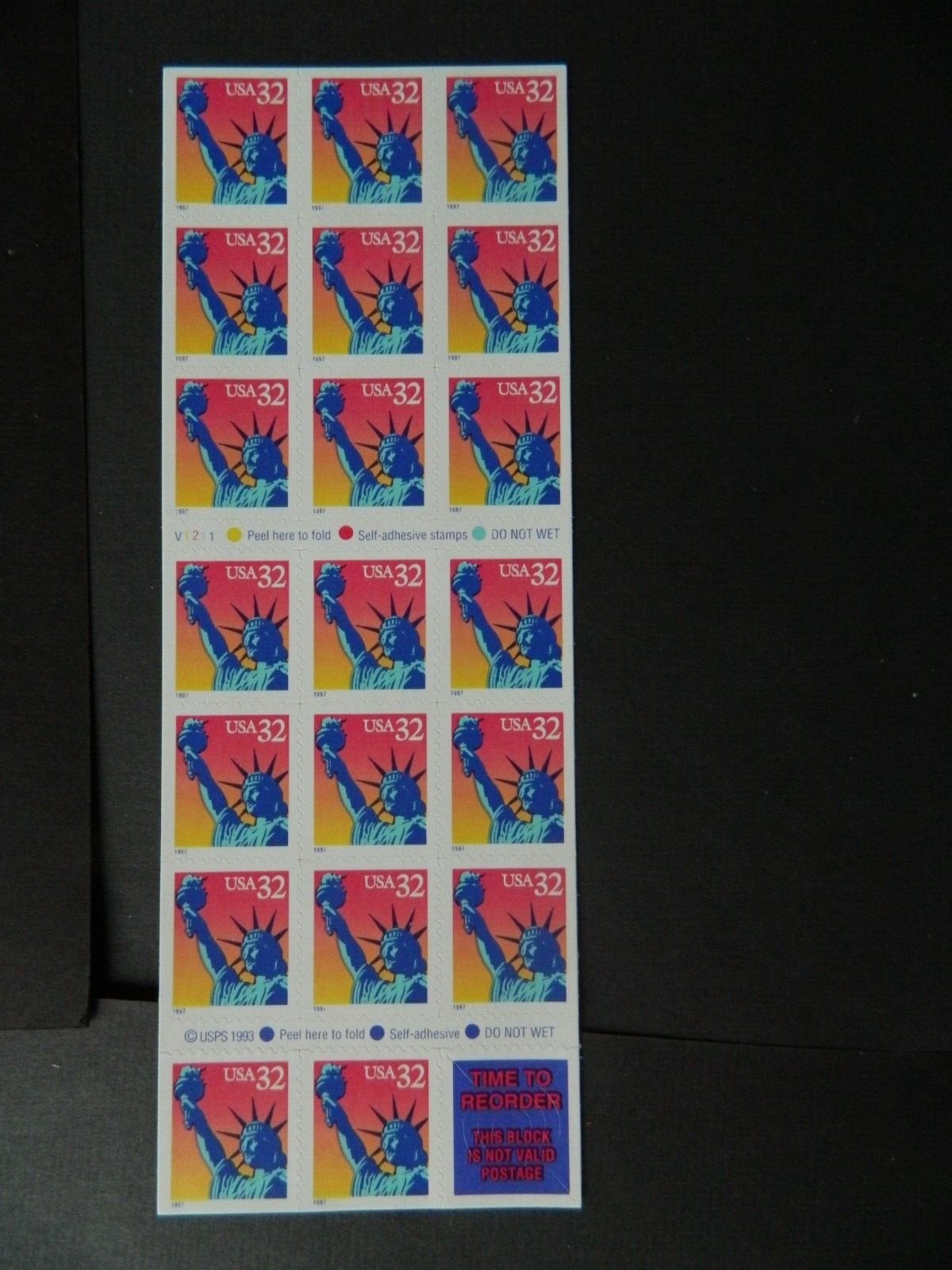 US LIBERTY SC# 3122a BOOKLET PANE OF 20 MNH V1211 | eBay