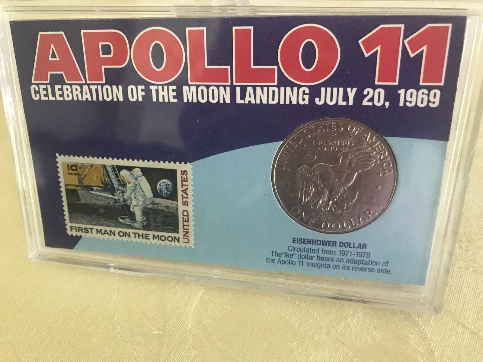 APOLLO 11 CELEBRATION OF THE MOON LANDING JULY 20, 1969, IKE DOLLAR ...