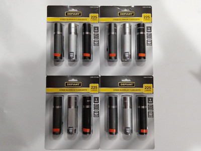 Lot of 4 Defiant 225 Lumens Aluminum Flashlight 3-Pack. Brand New ...