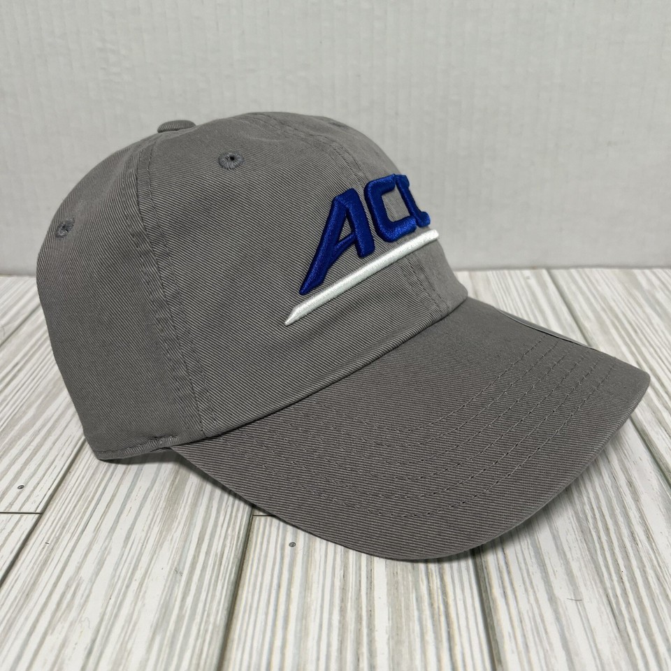 NCAA ACC Conference Hat Cap Strap Back Gray Embroidered College NWT | eBay