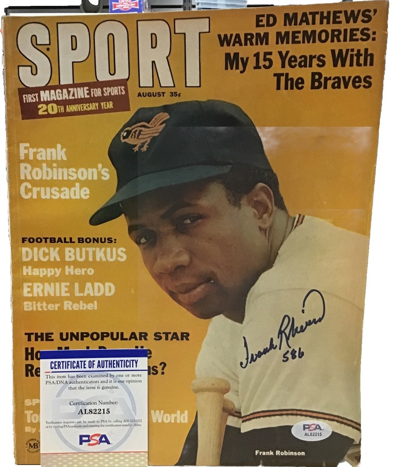 August 1966 Sport Autograph Magazine - Frank Robinson Baltimore Orioles ...