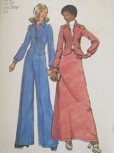 Lovely VTG 73 SIMPLICITY 9715 MS Unlined Jacket Skirt & Pants PATTERN ...