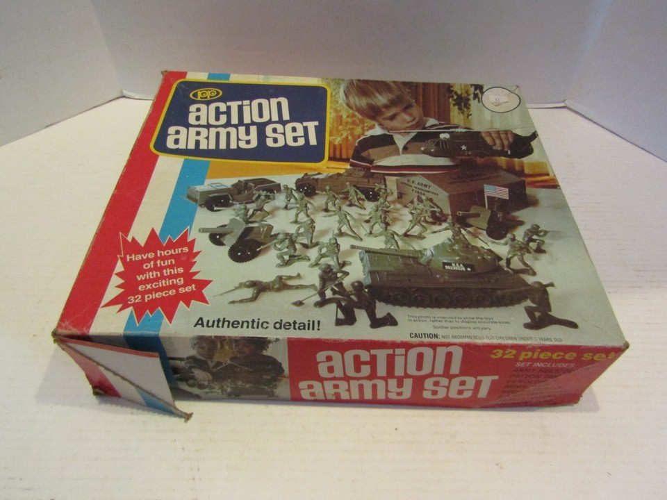 VINTAGE PROCESSED PLASTICS CO ACTION ARMY SET MILITARY SOILDERS TANKS ...