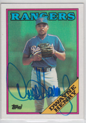 Autographed 1988 Topps Dwayne Henry - Rangers | eBay