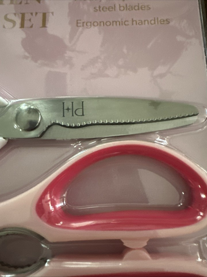 NWT Paris Hilton 4 Piece Kitchen Shear Scissors Set Stainless Steel ...