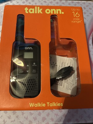 Onn 16 Mile, 22 Channel Walkie Talkie-ONLY ONE WALKIE TALKIE-NEW Never ...