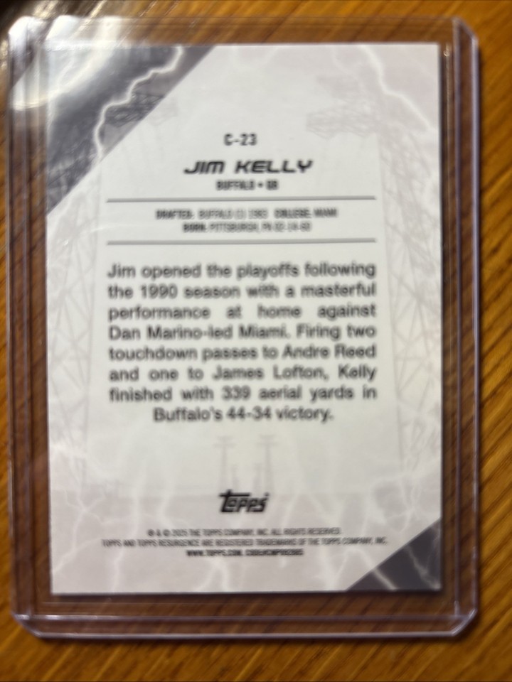 2024 Topps Resurgence - Conductors Jim Kelly #C-23 Navy Surge Refractor ...