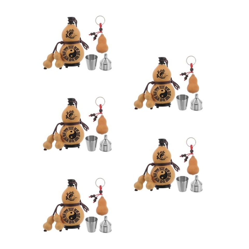 1 Set Gourd Water Jug Chinese Style Gourd Water Bottle Portable Gourd ...