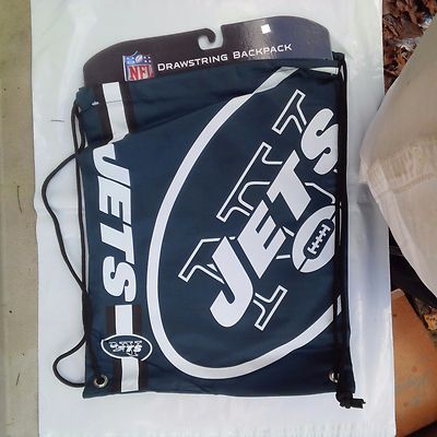 NFL NEW YORK JETS DRAWSTRING BACKPACK LAUNDRY BAG CAMP BEACH | eBay