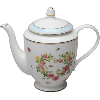 Grace Teaware Bone China Rose Heart Swag Coffee/Tea Pot | eBay