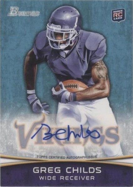 2012 Bowman - Rookie Autographs #136 Greg Childs (AU, RC) for sale ...