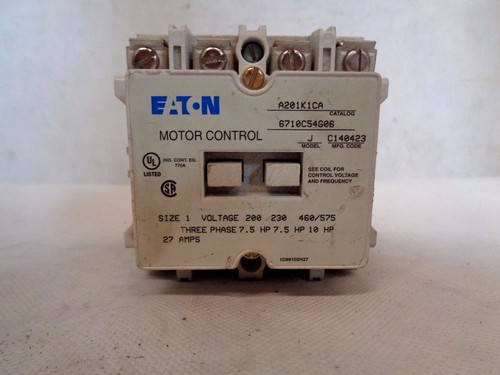 EATON A201K1CA SIZE 1 CONTACTOR ONLY 110/120V COIL | eBay