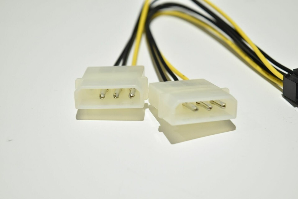 IDE Molex to 6Pin PCI Express PCI-E Video Card Power Adapter Cable W ...