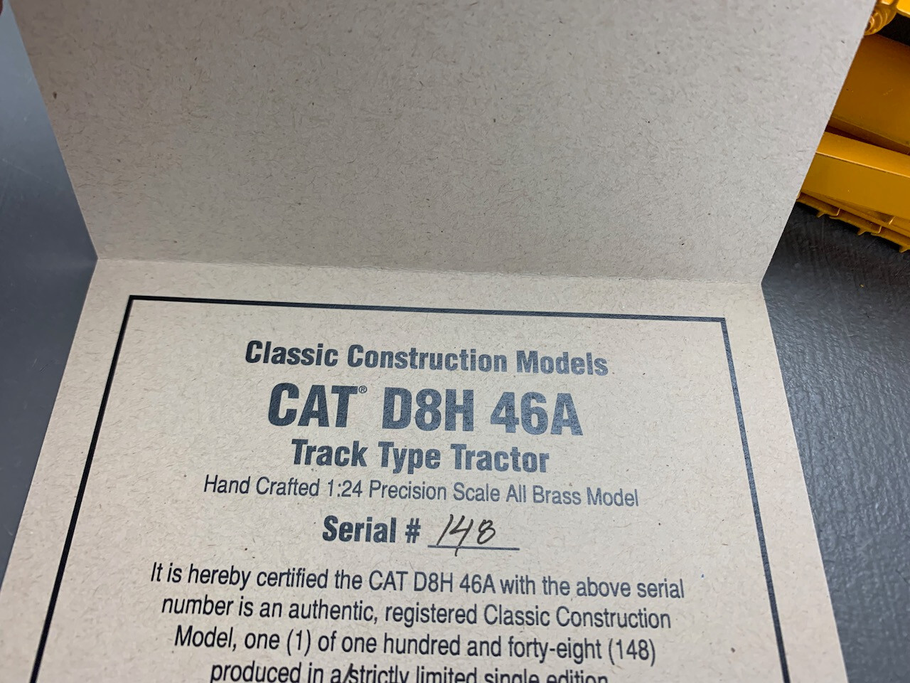 1/24 Brass CCM Caterpillar Cat D8H 46A Hydraulic Dozer w/Ripper 148/148 ...