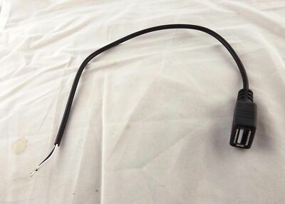 1x USB 2.0 A Female Jack 2 Pin 2 Wire Power Charge Cable Cord Connector ...