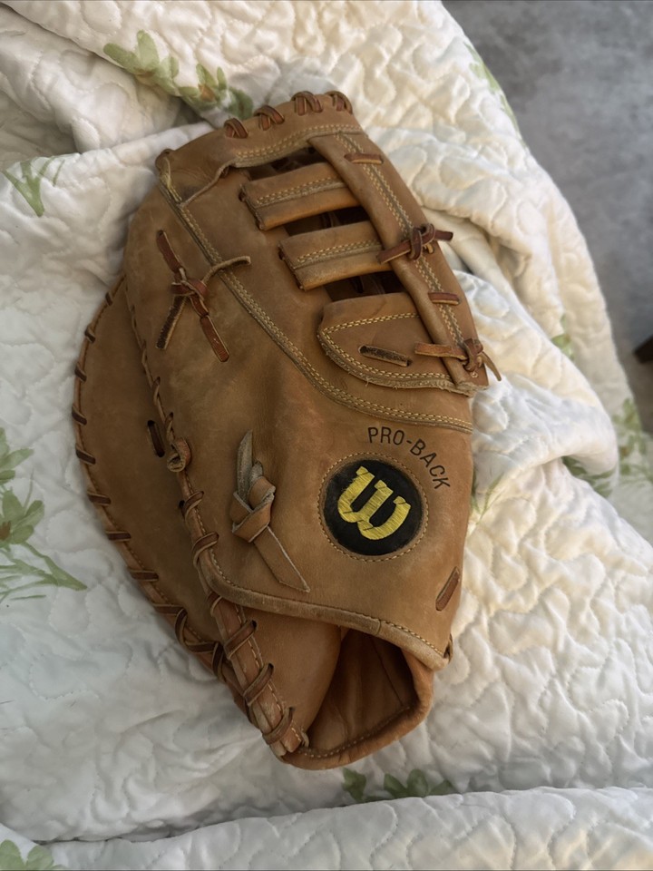 Wilson First Baseman A2802 Leather Glove LHT 12" Baseball Left Hand ...