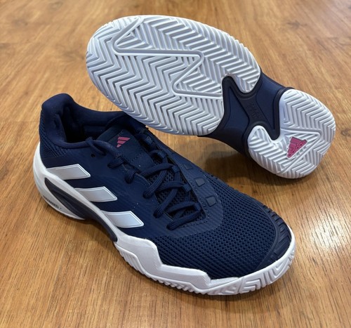 Mens Adidas Barricade Sz 8.5 (ID8563) Navy Blue/ White Tennis ...