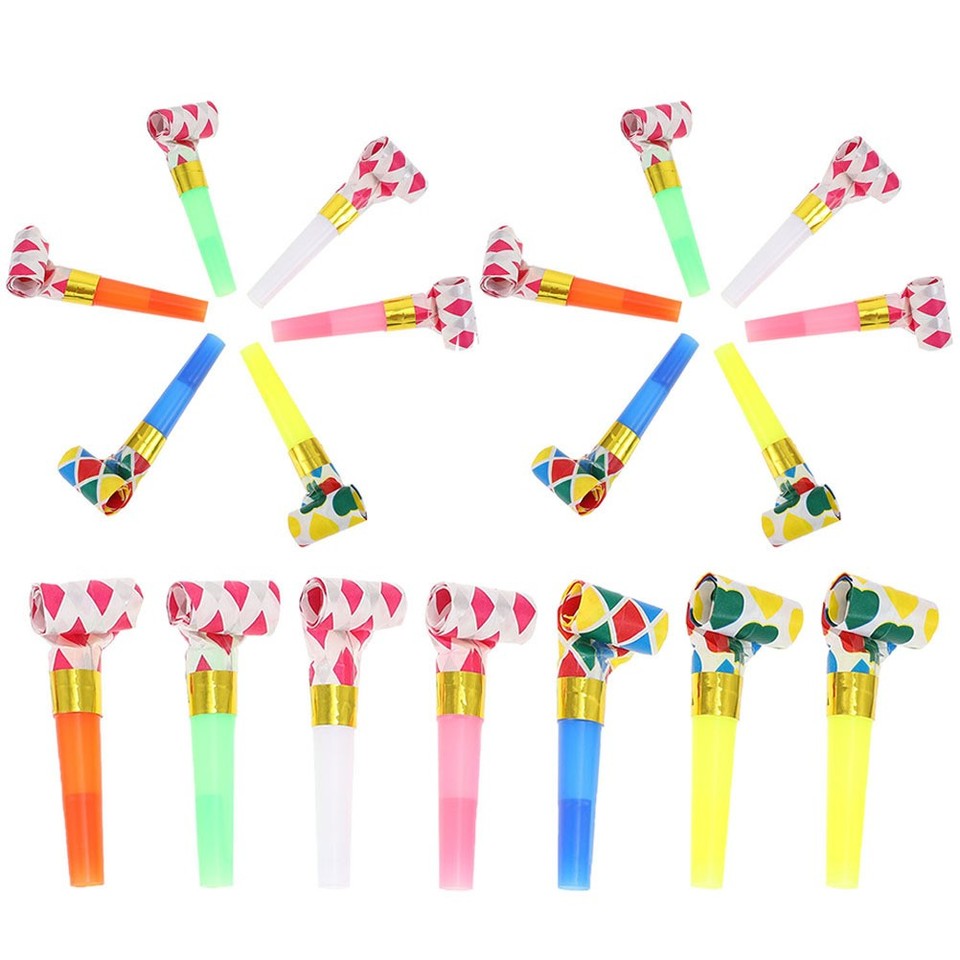 20 Pcs Party Whistles Birthday Blowers Funny Blowouts Celebration ...