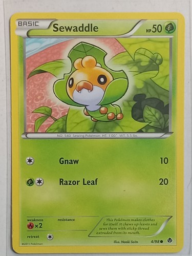 Pokémon TCG Sewaddle 4/98 Common Regular | eBay