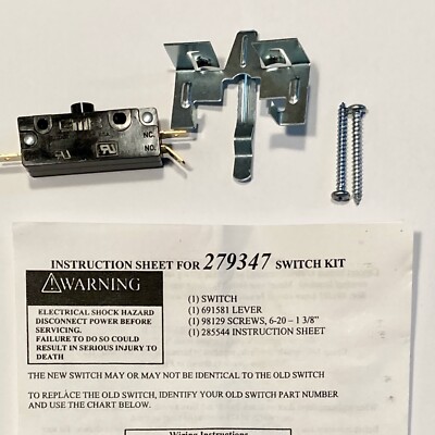 Lid Switch Door Switch for Whirlpool Sears 279347 W10820036 | eBay