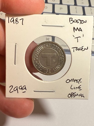 1987 Boston Massachusetts MBTA / 'T' Orange Line Opening Commemorative ...