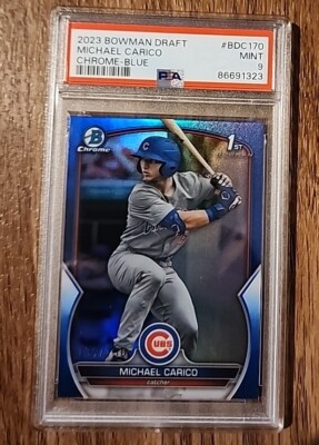 2023 Bowman Draft Chrome Blue Refractor #139/150 Michael Carico #BDC ...