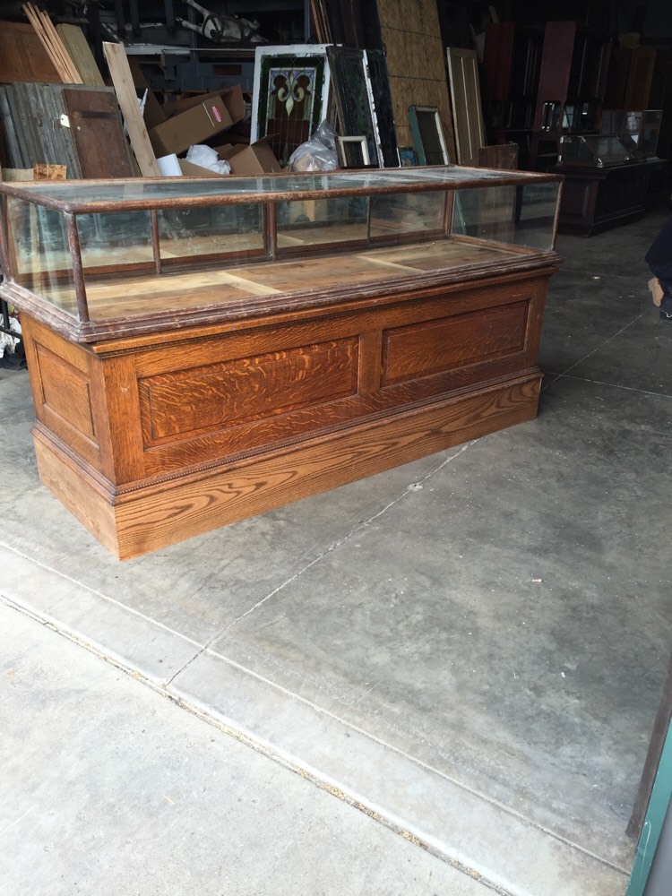 Sc 14 Antique Store Counter With Display CaseOak | eBay