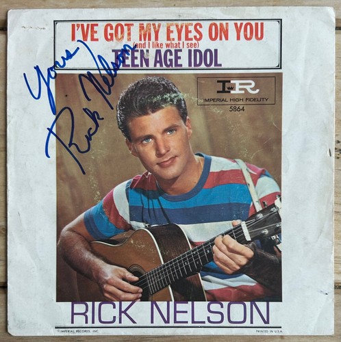 Rick Nelson -Teen Age Idol- Autographed 45 *Picture Sleeve ONLY* | eBay