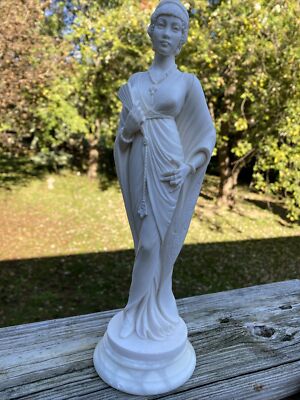 A Gianelli Alabaster On Marble Base Flapper Statue | eBay