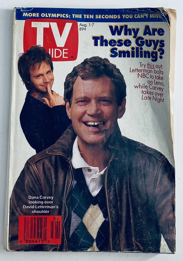 TV Guide Magazine August 1 1992 Dana Carvey, David Letterman L.A. Ed ...