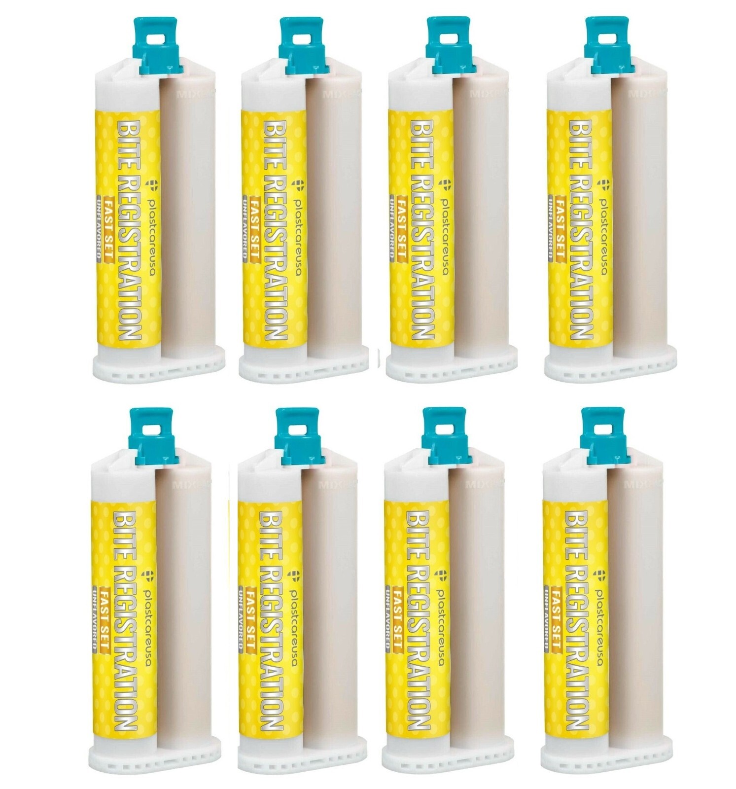 8 X 50ML VPS Bite Registration Material Unflavor FAST Set Cartridges ...