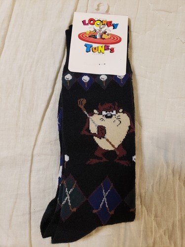 Vtg TAZ TASMANIAN DEVIL 1996 Warner Bros. Adult Socks Size 10-13 Golf ...