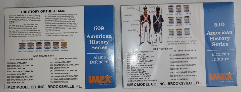 Imex 1:72 Mexico Alamo Infantry and Alamo Defenders Plastic Model Kits ...