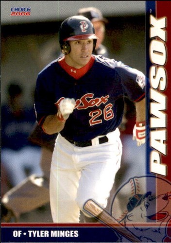 2006 Pawtucket Red Sox Choice #20 Tyler Minges Cincinnati Hamilton Ohio ...