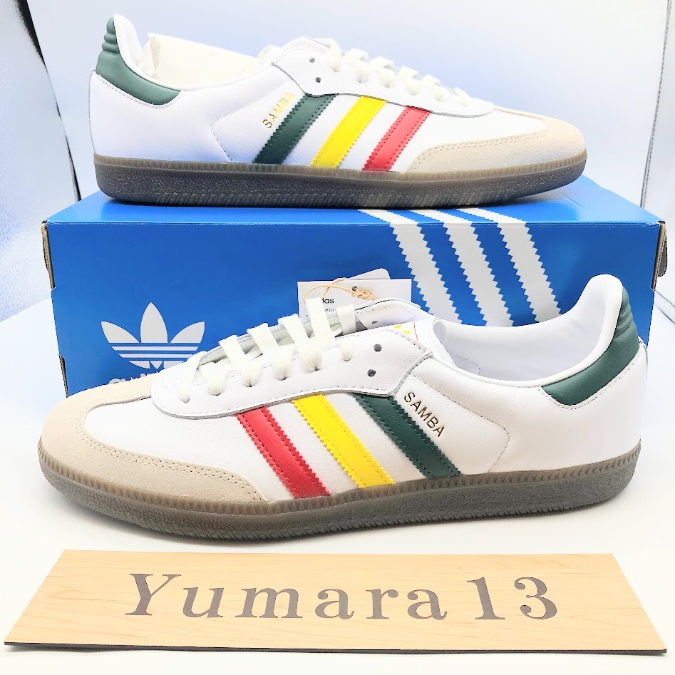adidas Originals Samba OG Rasta White Yellow IH3118 Men's Size | eBay