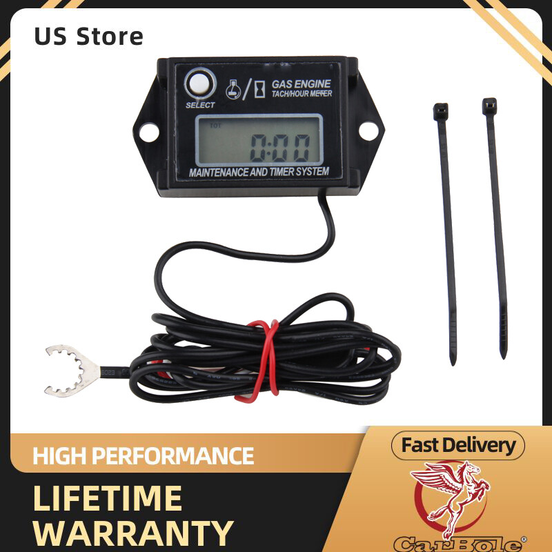 Digital Tiny Tachometer Tach Hour Meter Job Timer Resettable Kohler ...