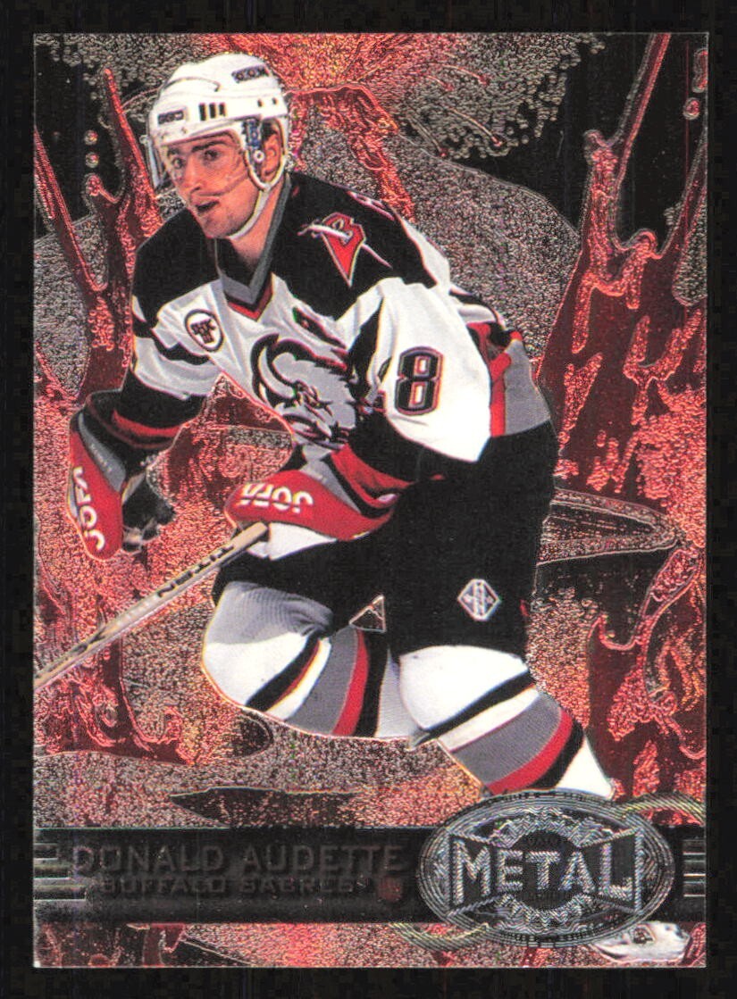 1996 Skybox Metal Universe DONALD AUDETTE Ice Hockey card #12 BUFFALO ...