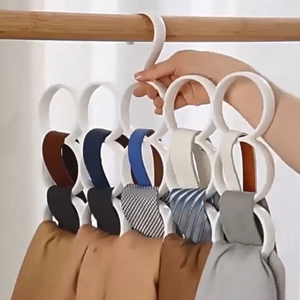 Plastic Circle Hanger Multi-holes Silk Scarf Rack Wardrobe | eBay