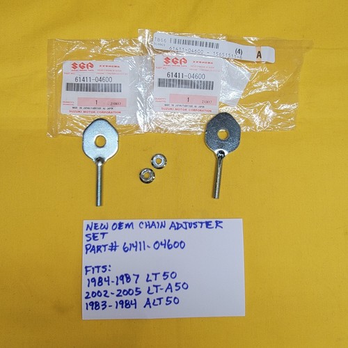 NEW OEM Suzuki Chain Adjuster Set 61411-04600 84-87 LT50 02-05 LT-A50 ...