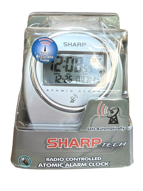 Sharp Silver Atomic Clock SPC364 Nightstand Travel for sale online | eBay
